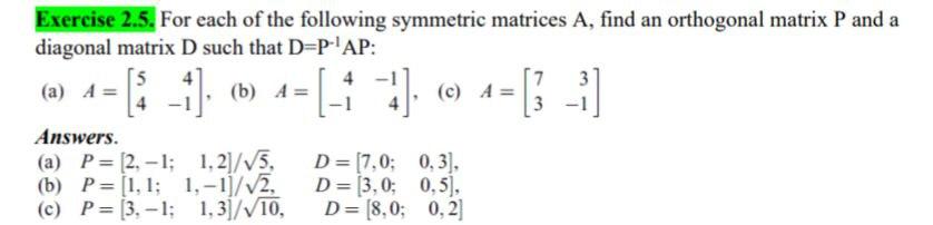 Solved Exercise 2.5. For each of the following symmetric | Chegg.com