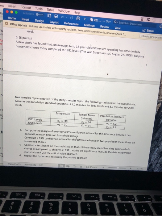 Solved ew Insert Format Tools Table Window Help AutoStve@prr | Chegg.com
