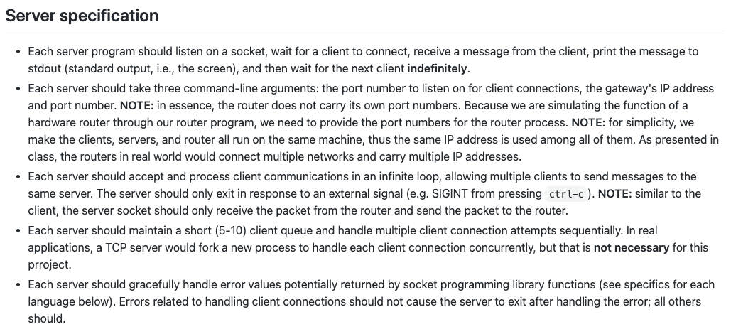 Solved Client specification • Each client program should | Chegg.com