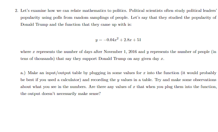Solved 2. Let's examine how we can relate mathematics to | Chegg.com