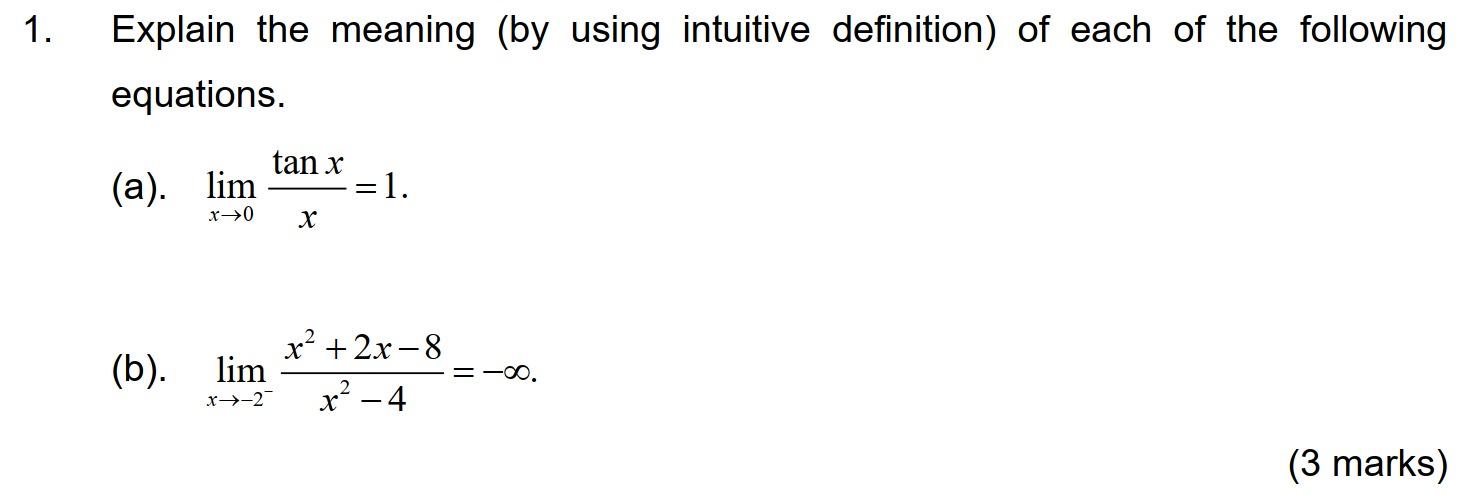 Solved 1. Explain the meaning (by using intuitive | Chegg.com