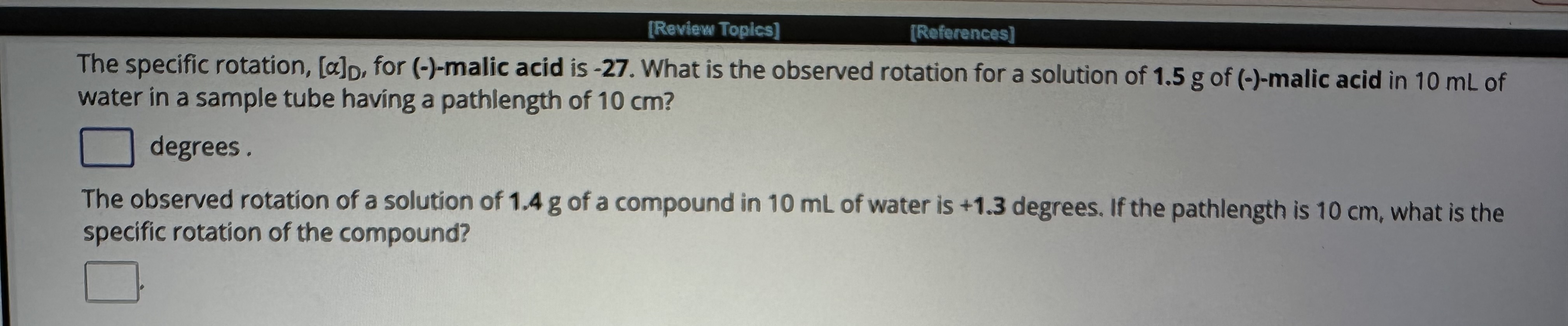 Solved The specific rotation, [α]D, for sucrose is +67 . | Chegg.com