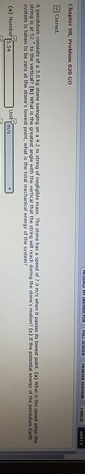 Solved HESSALE HY INSTRUCTOR FULL SCREEN PRINTER VERSION | Chegg.com