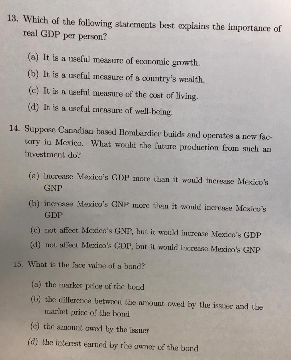 Solved 13 Which Of The Following Statements Best Explains Chegg