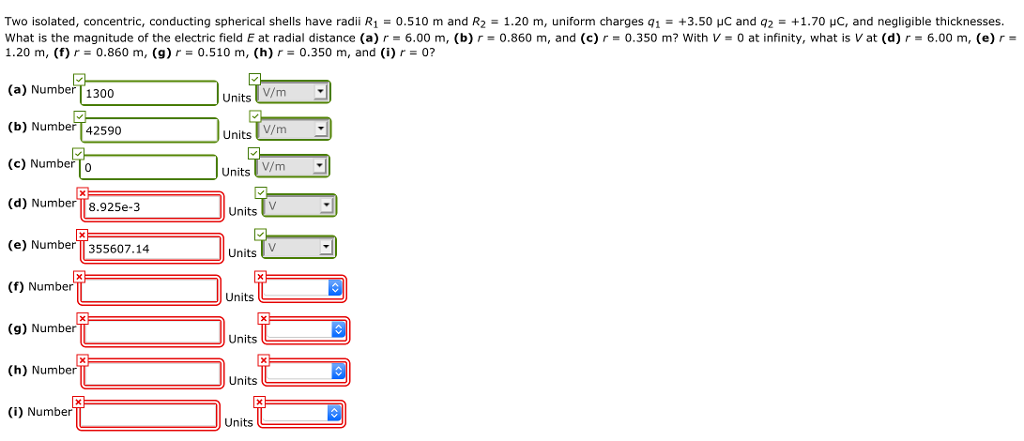 Solved Two isolated, concentric, conducting spherical shells | Chegg.com