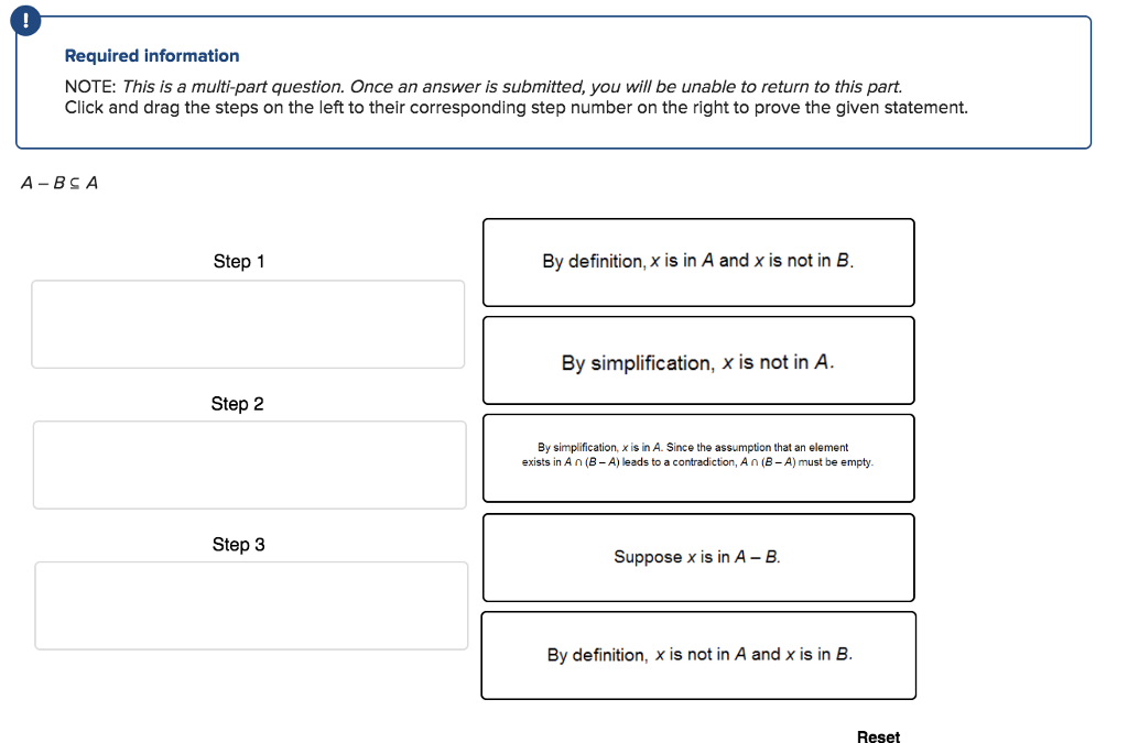 Solved Required information NOTE: This is a multi-part | Chegg.com