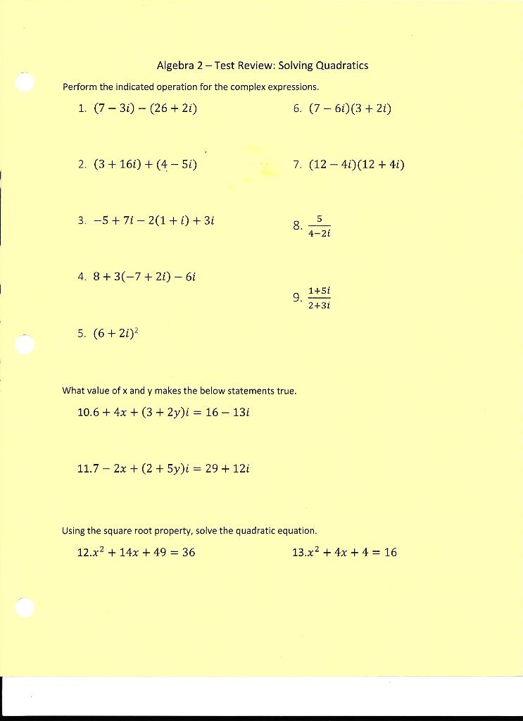Solved Perform the indicated operation for the complex | Chegg.com
