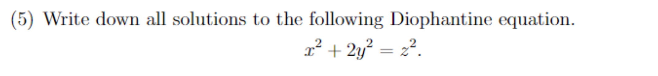 Solved 5) Write down all solutions to the following | Chegg.com