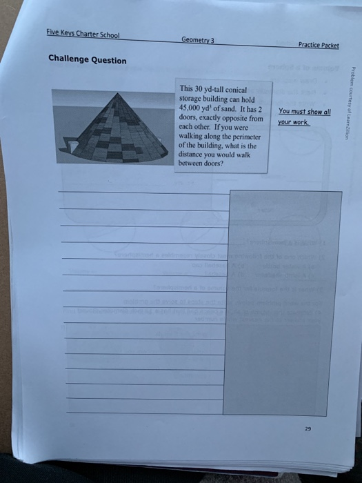Solved Five Keys Charter School Geometry 3 Practice Packet | Chegg.com