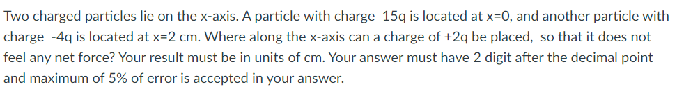 Solved Two charged particles lie on the x-axis. A particle | Chegg.com