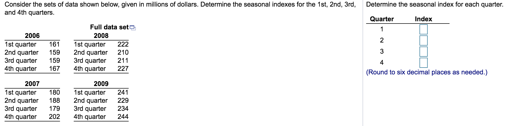 Solved Consider the sets of data shown below, given in | Chegg.com