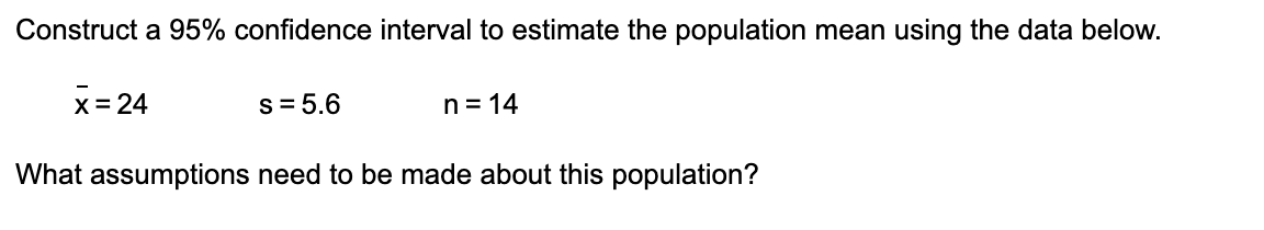 Solved Construct a 95% confidence interval to estimate the | Chegg.com