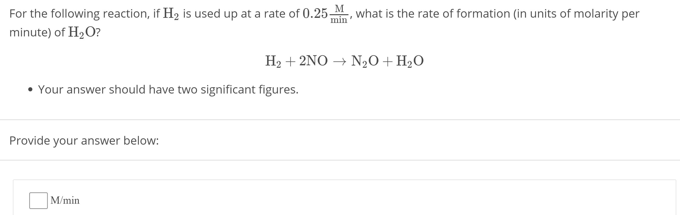 Solved For the following reaction, if H2 is used up at a | Chegg.com