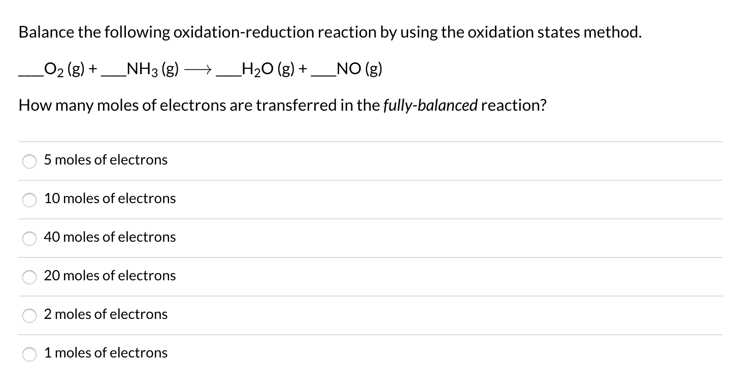 Solved Balance the following oxidation-reduction reaction by | Chegg.com