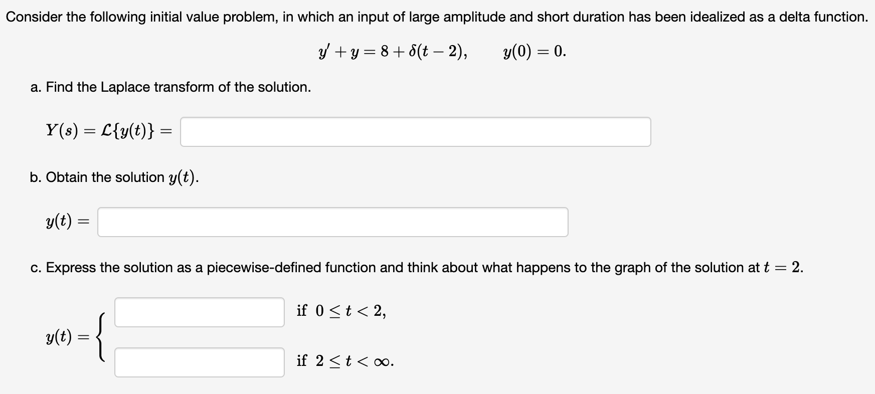 Solved Consider the following initial value problem, in | Chegg.com