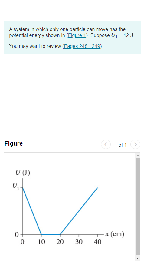 Solved A system in which only one particle can move has the | Chegg.com