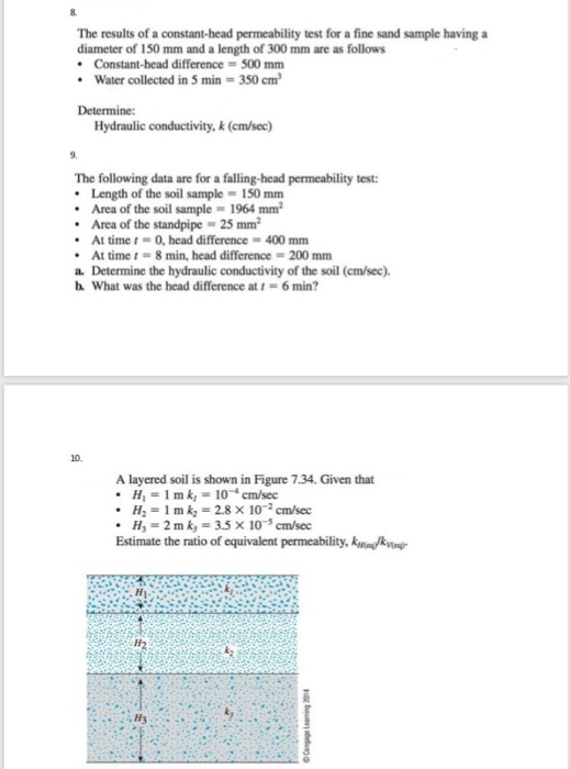 Solved Plz answer these questions for Geotechnical | Chegg.com