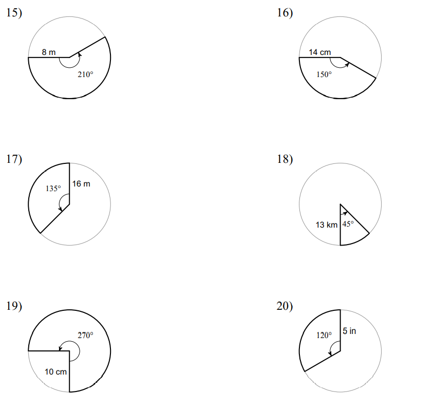 Solved Find the length of each arc. Round your answers to | Chegg.com