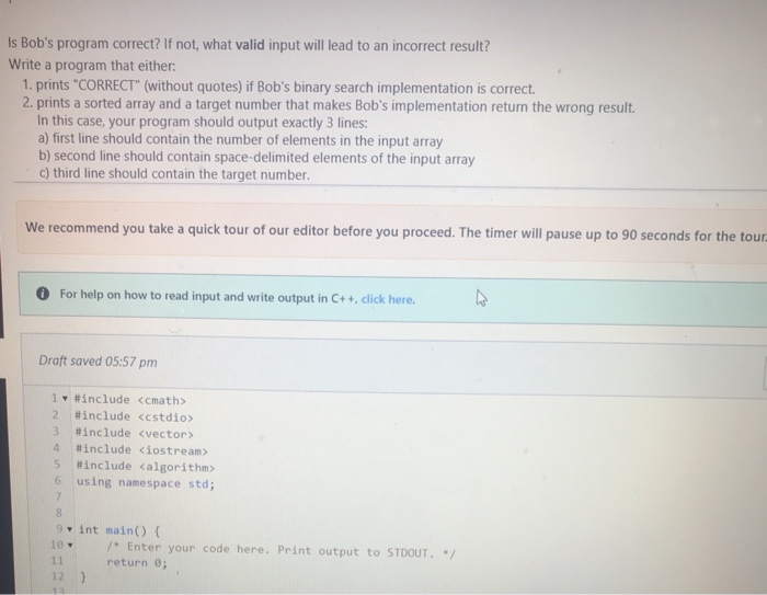 Solved ob is trying to write a program that performs a | Chegg.com