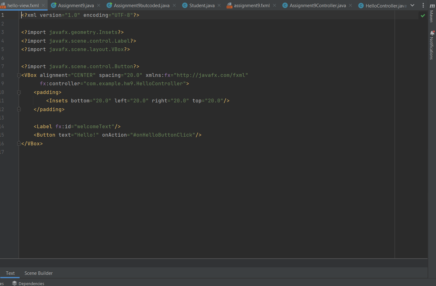 Solved i have to use scene builder to create this outcome, | Chegg.com