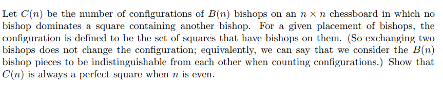 Solved Recall that a bishop dominates the square that it is | Chegg.com