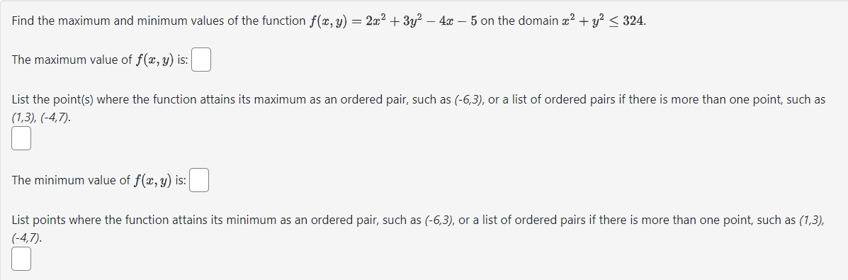 Solved Find the maximum and minimum values of the function | Chegg.com
