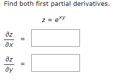 Solved Find both first partial | Chegg.com