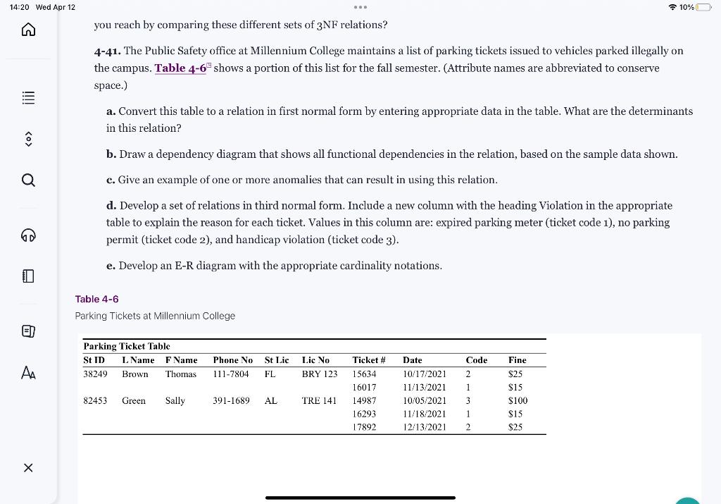 Solved you reach by comparing these different sets of 3NF | Chegg.com