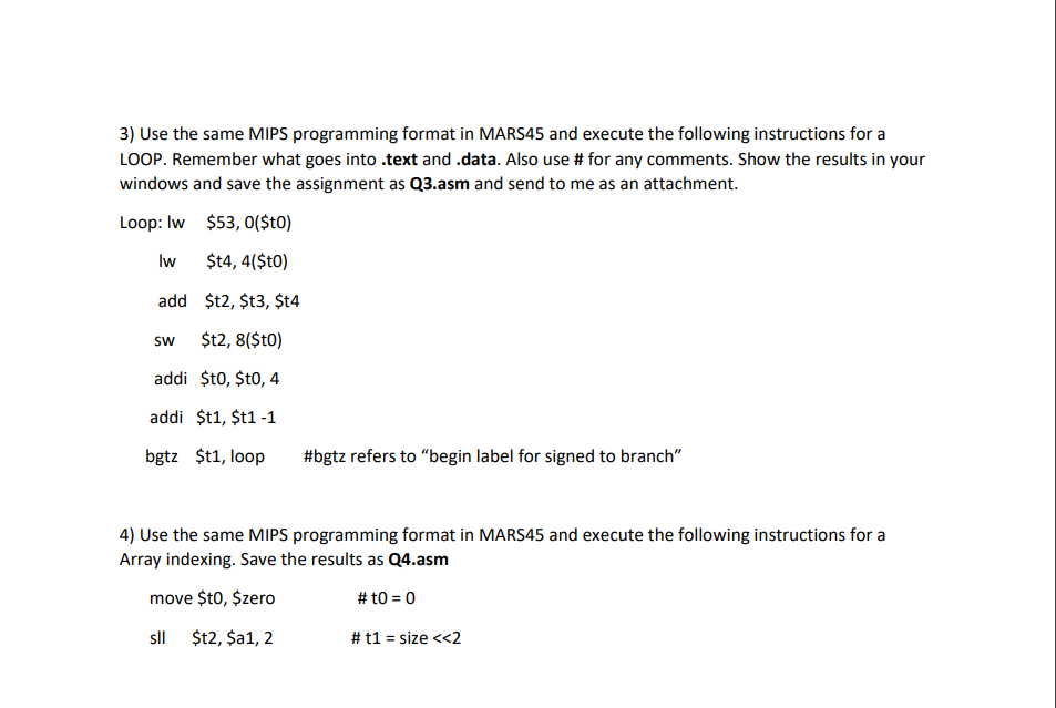 Solved 1) Enter the following two instructions in MARS45, | Chegg.com