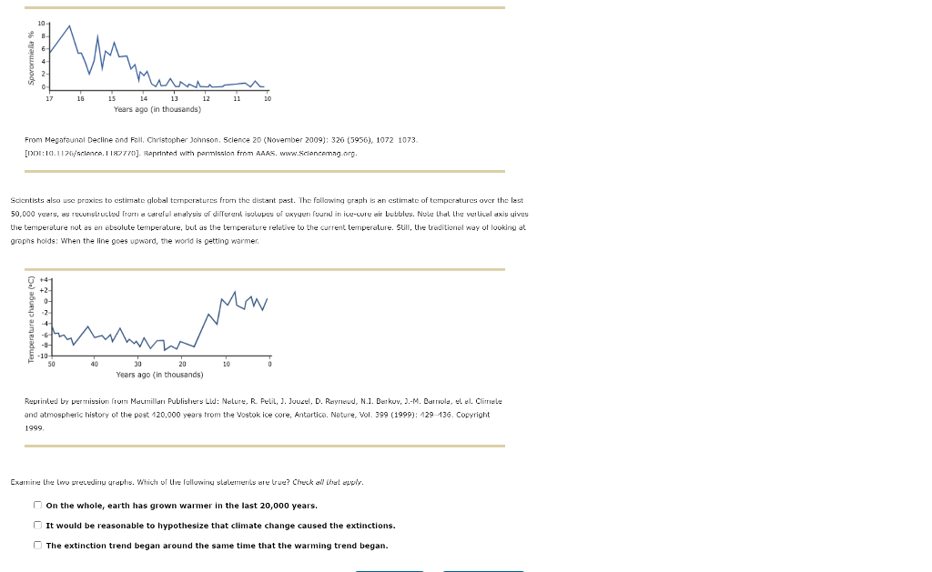 Solved 3. Geological processes, climate change, and | Chegg.com