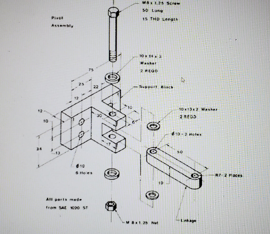 Solved Develop a sectioned assembly view of these parts | Chegg.com