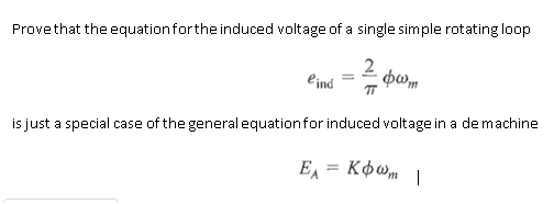 Solved Prove that the equation for the induced voltage of a | Chegg.com