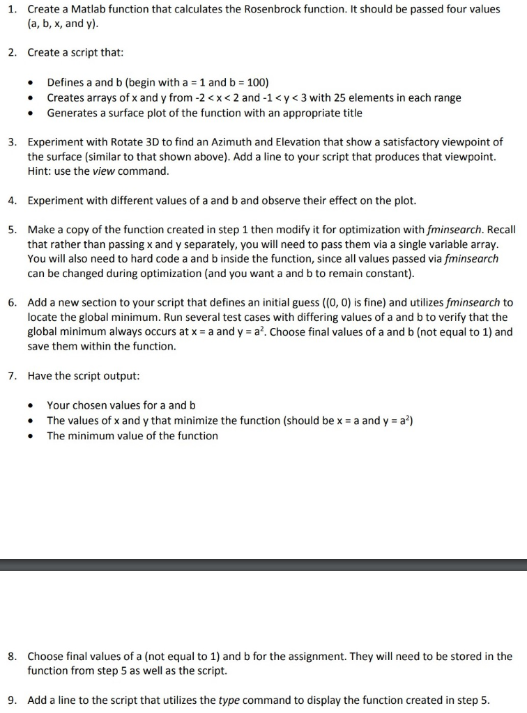 1. Create a Matlab function that calculates the | Chegg.com