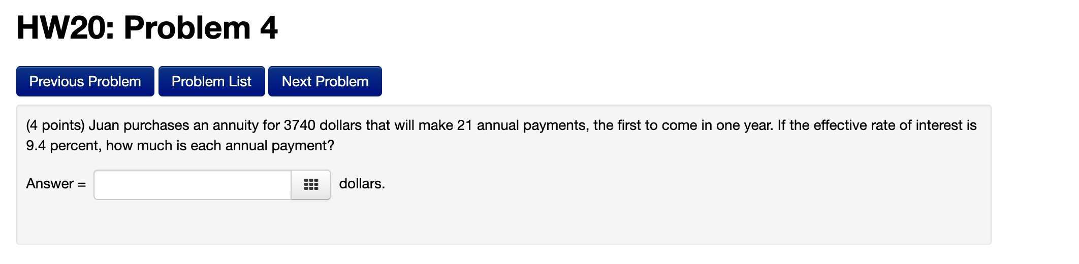 Solved HW20: Problem 4 Previous Problem Problem List Next | Chegg.com