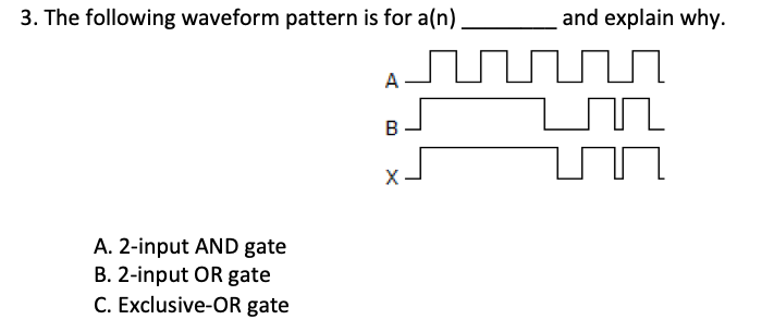Solved 3. The following waveform pattern is for a(n) and | Chegg.com