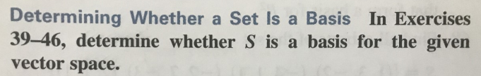 Solved Determining Whether a Set Is a Basis In Exercises | Chegg.com
