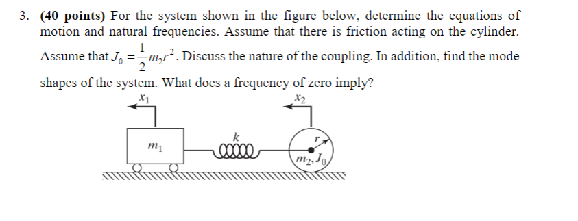 Solved 3. (40 points) For the system shown in the figure | Chegg.com