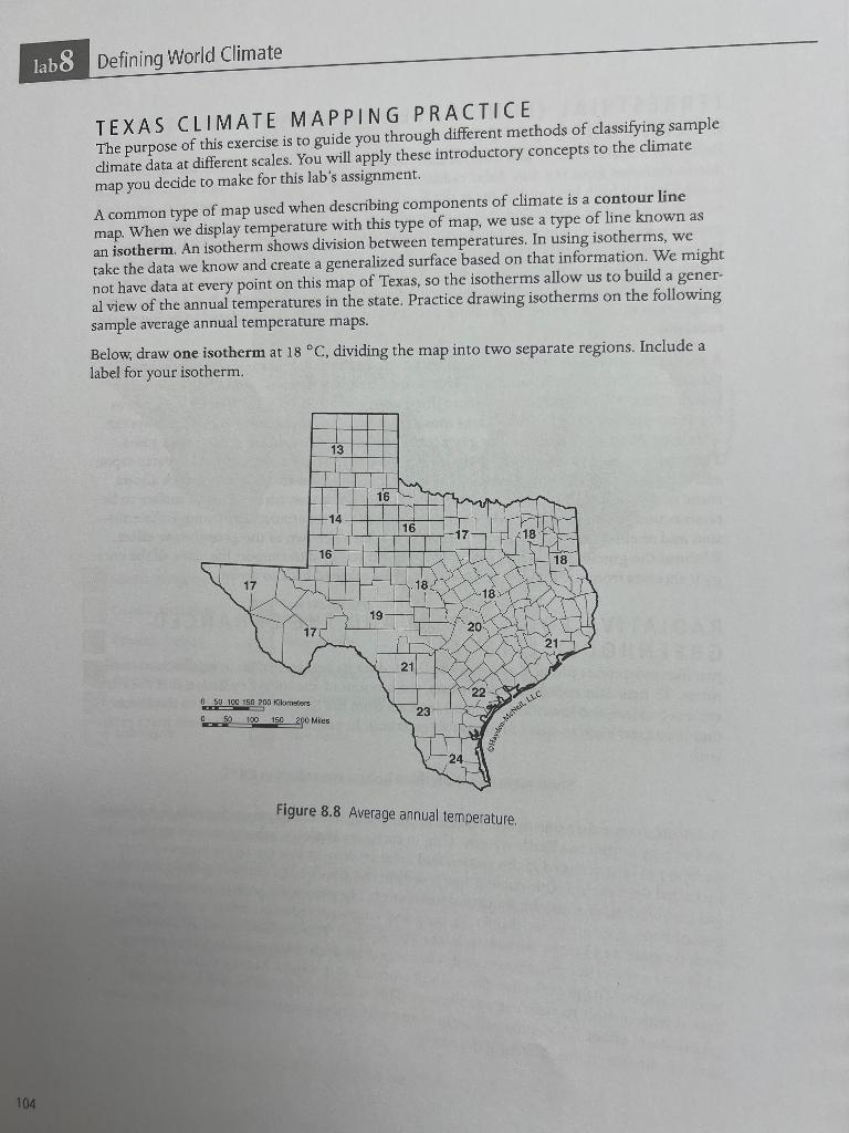 Solved TEXAS CLIMATE MAPPING PRACTICE The purpose of this | Chegg.com