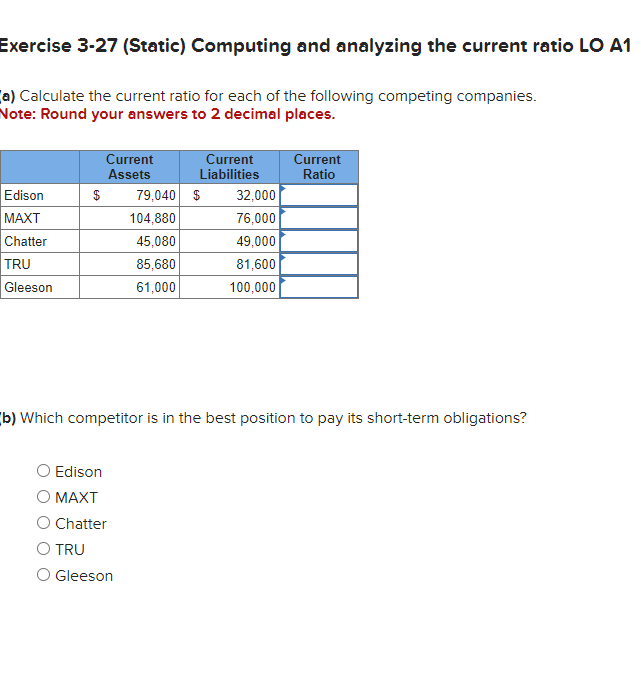 Solved Exercise 3-27 (Static) Computing and analyzing the | Chegg.com Solved Exercise 3-27 (Static) Computing and analyzing the | Chegg.com