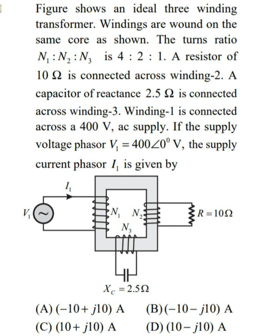Solved ] Figure shows an ideal three winding transformer. | Chegg.com