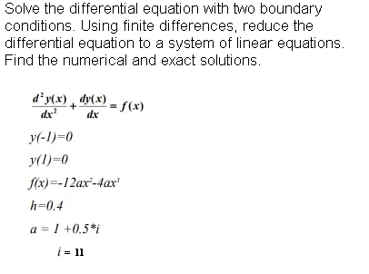 Solved Solve the differential equation with two boundary | Chegg.com