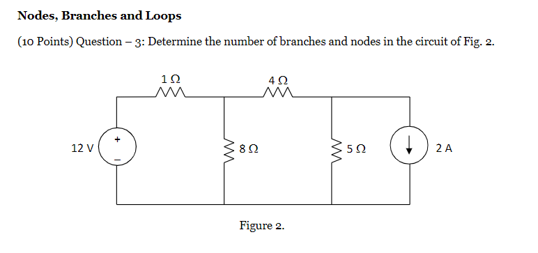 Solved Nodes, Branches and Loops (10 Points) Question - 3: | Chegg.com