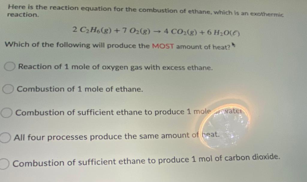 Solved Here is the reaction equation for the combustion of | Chegg.com