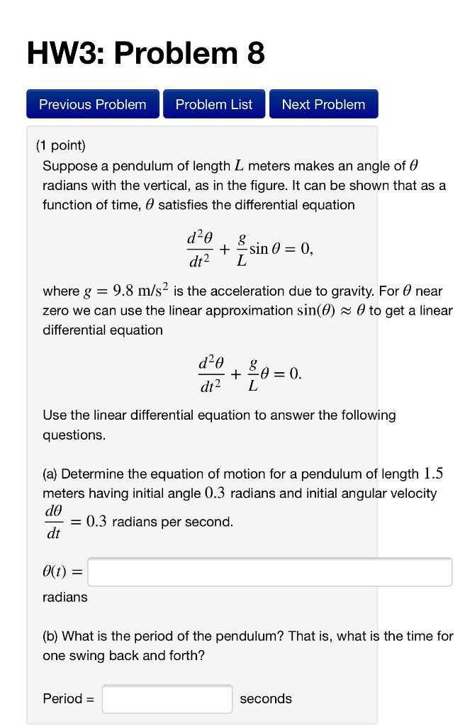 Solved HW3: Problem 8 Previous Problem Problem List Next | Chegg.com