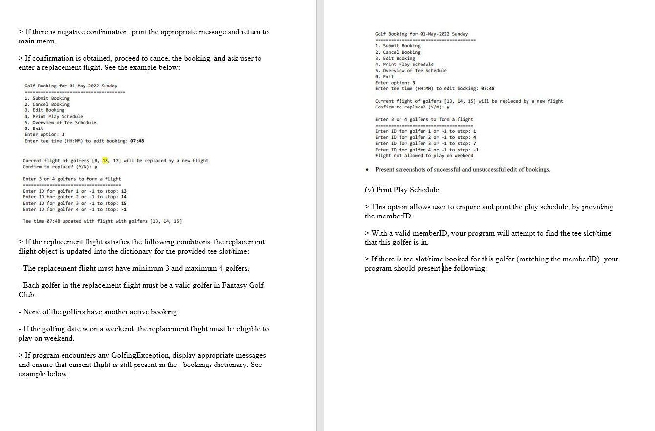 Solved Phyton. Write an application for a golf club to help | Chegg.com