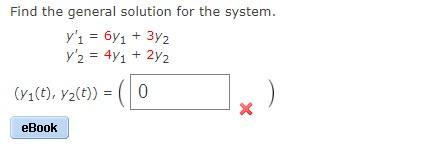 Solved Find the general solution for the system. | Chegg.com