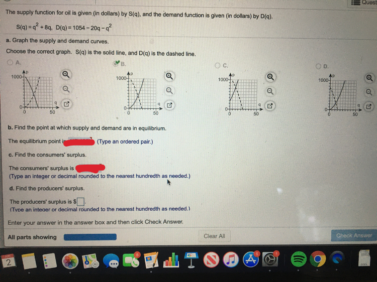 Solved Quest The supply function for oil is given (in | Chegg.com