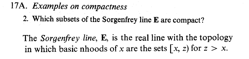 Solved 17A. Examples on compactness 2. Which subsets of the | Chegg.com