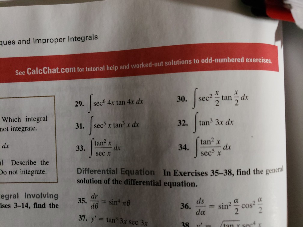 Solved ues and Improper Integrals See CalcChat.com for | Chegg.com