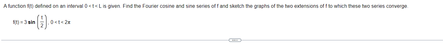 Solved A function f(t) ﻿defined on an interval | Chegg.com